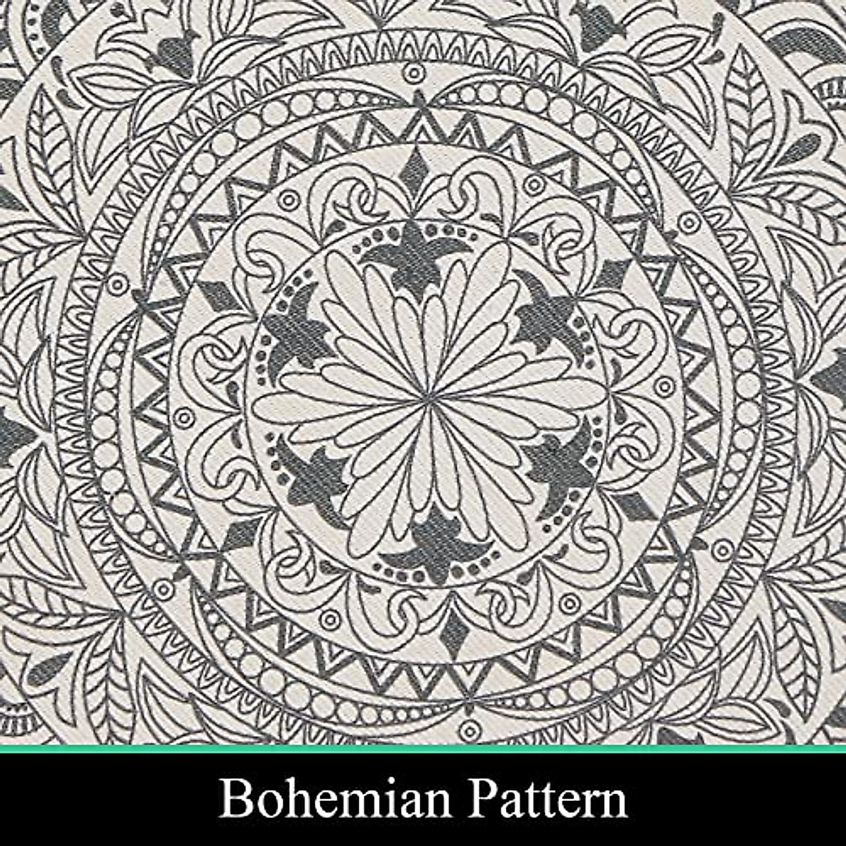 HEBE 6 Ft Round Area Rugs Washable Chic Bohemian Mandala Hand Woven Cotton Round Rug with Tassels Indoor Throw Area Rug Circle Carpet for Living Room Kids Room