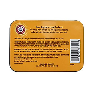 Arm & Hammer for Pets Dental Mints for Dogs, Fresh Breath | Get Fresh Doggie Breath Without Brushing, Way to Fresher Dog Breath | Chicken Flavor, 40 Count