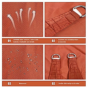 Number-one Sun Sail Shades, 9.8x9.8x9.8ft Sun Shade Sail Triangle/Waterproof 160GSM UV Block Sail Canopy, Sun Shade Sail Canopy for Patio Backyard Lawn Garden Deck Sand Camping or Outdoor Activities