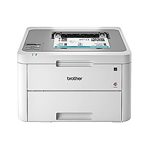 New Brother HL-L32 10CW Compact Digital Color Printer, with Wireless and Mobile Device Printing, LCD, 19ppm, 250-sheet, Durlyfish USB Printer Cable