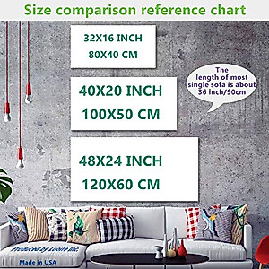 Looife Custom Canvas Wall Art from Your Photo 40x20 inch Frame Personalized Picture Prints Decor Wrapped Canvas Poster for Room Decoration Ready to Hang