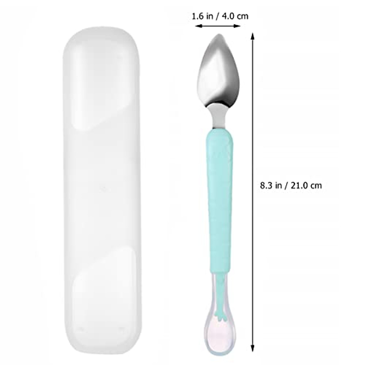 Toddmomy 2 Sets Grapefruit first feeding spoon grapefruit spoons serrated training spoon Spoons Feeding Spoon