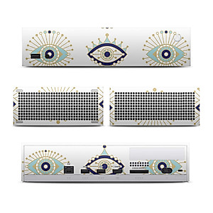 Head Case Designs Officially Licensed Cat Coquillette Blue Gold Art Mix Vinyl Sticker Gaming Skin Case Cover Compatible with Xbox Series S Console and Controller Bundle