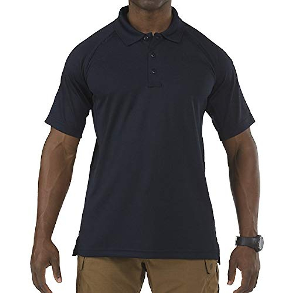 5.11 Tactical Men's Performance Short Sleeve Polo Shirt, Style 71049, Black, 2X-Large