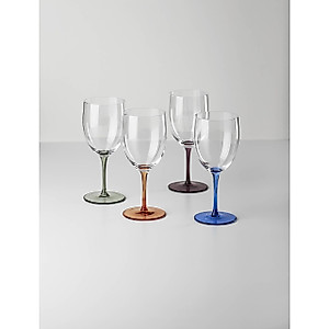 Oneida Bottoms Up Wine Glasses, Set of 4, 4 Count, Multi