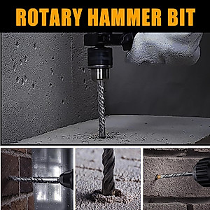 1-1/2 inch X 23.6 inch SDS Plus Rotary Hammer Drill Bit, Concrete Drill Bit for Concrete, Brick, Cement and Stone, 23.6 inch Length (23.6" Length, 1-1/2" Diameter)