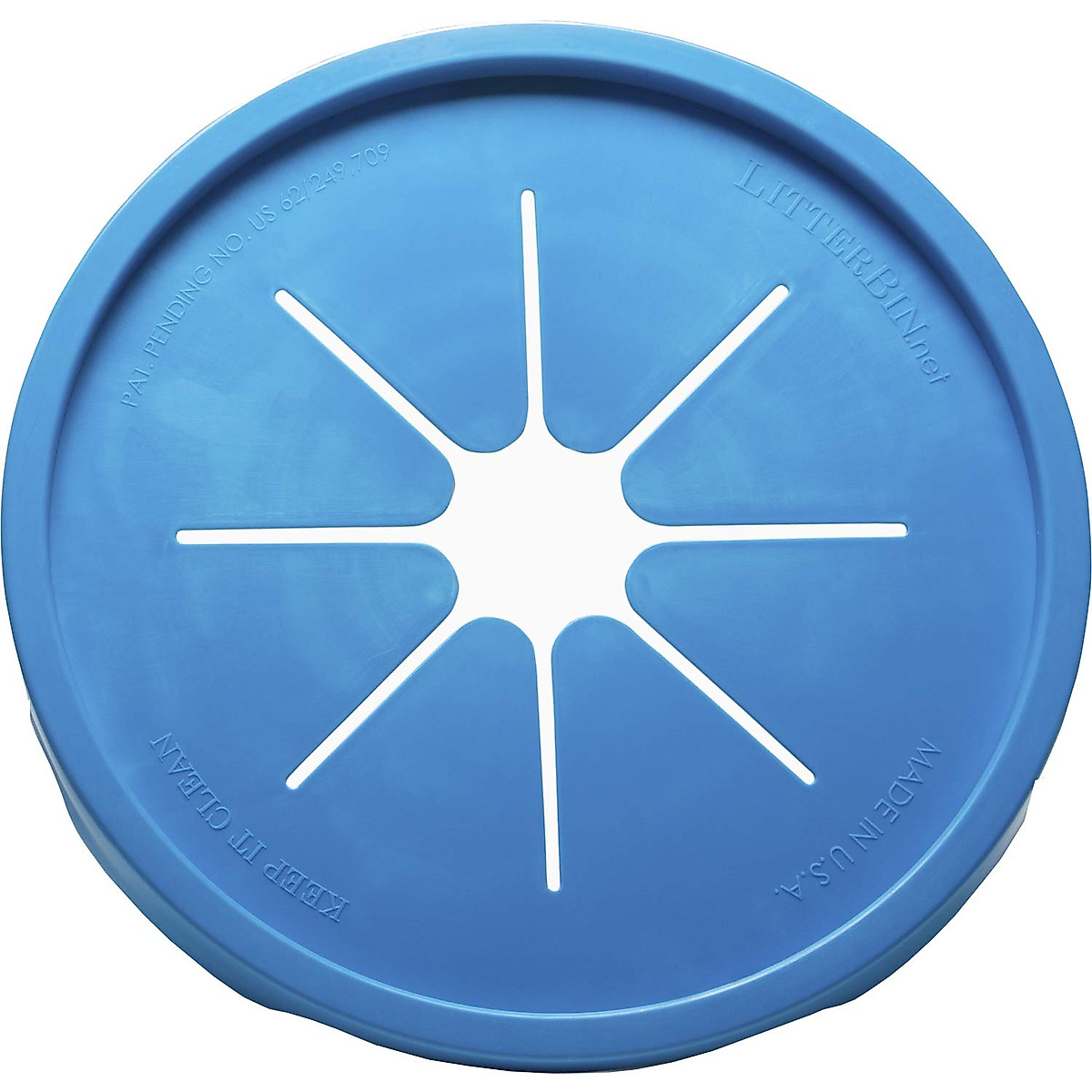 LitterBin Bucket Trash Lid - Blue