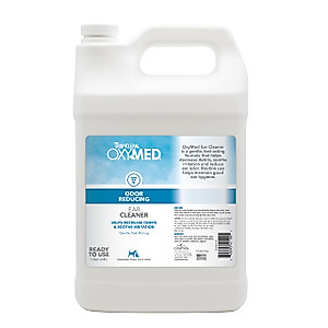 TropiClean Oxymed Cat & Dog Ear Cleaner Solution | Care Solution for Pet Ears | Suitable for Dogs & Cats | 1 Gallon