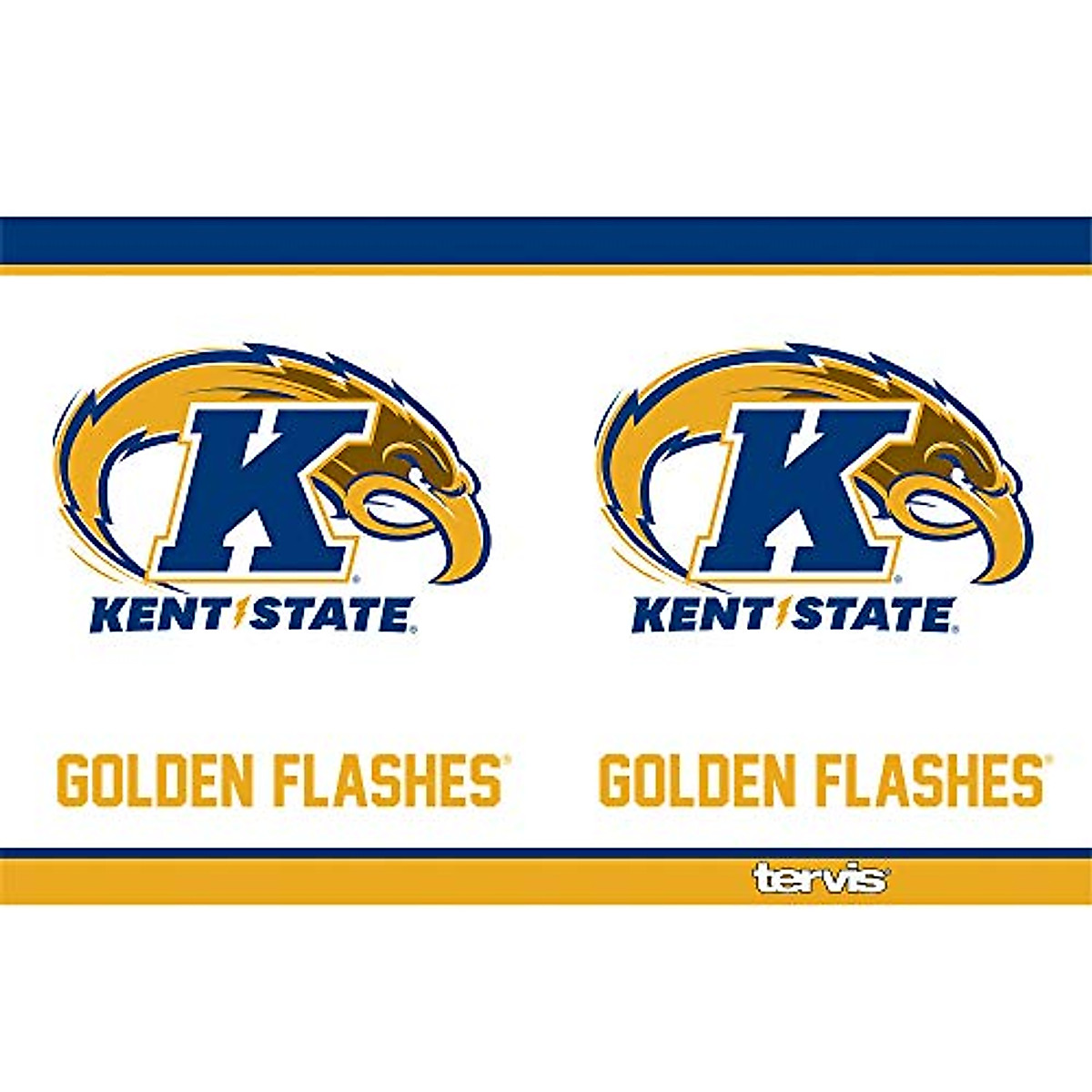 Tervis NCAA Kent State Golden Flashes Tradition Stainless Steel Insulated Tumbler with Lid, 20 oz, Silver