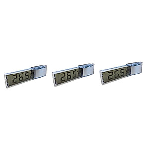 BESPORTBLE 3pcs Sucker Thermometer Digital Thermometer Fish Tank Sucker Measuring Tool Hygrometer for Reptile Tank Reptile Thermometer Fish Tank Accessories Fish Tank Temperature Meter Silver