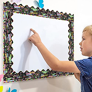 durony 65.6 Feet Inspirational Quota Bulletin Board Boarder Scalloped Border Trims for Back to School Decoration