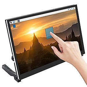 DIGISHUO 10.1 Inch Touchscreen Monitor for Raspberry Pi 4B/3B/2B | IPS FHD 1024×600| Responsive and Smooth Touch| Dual Built-in Speakers| HDMI Input| Compatible with Various Devices and OS