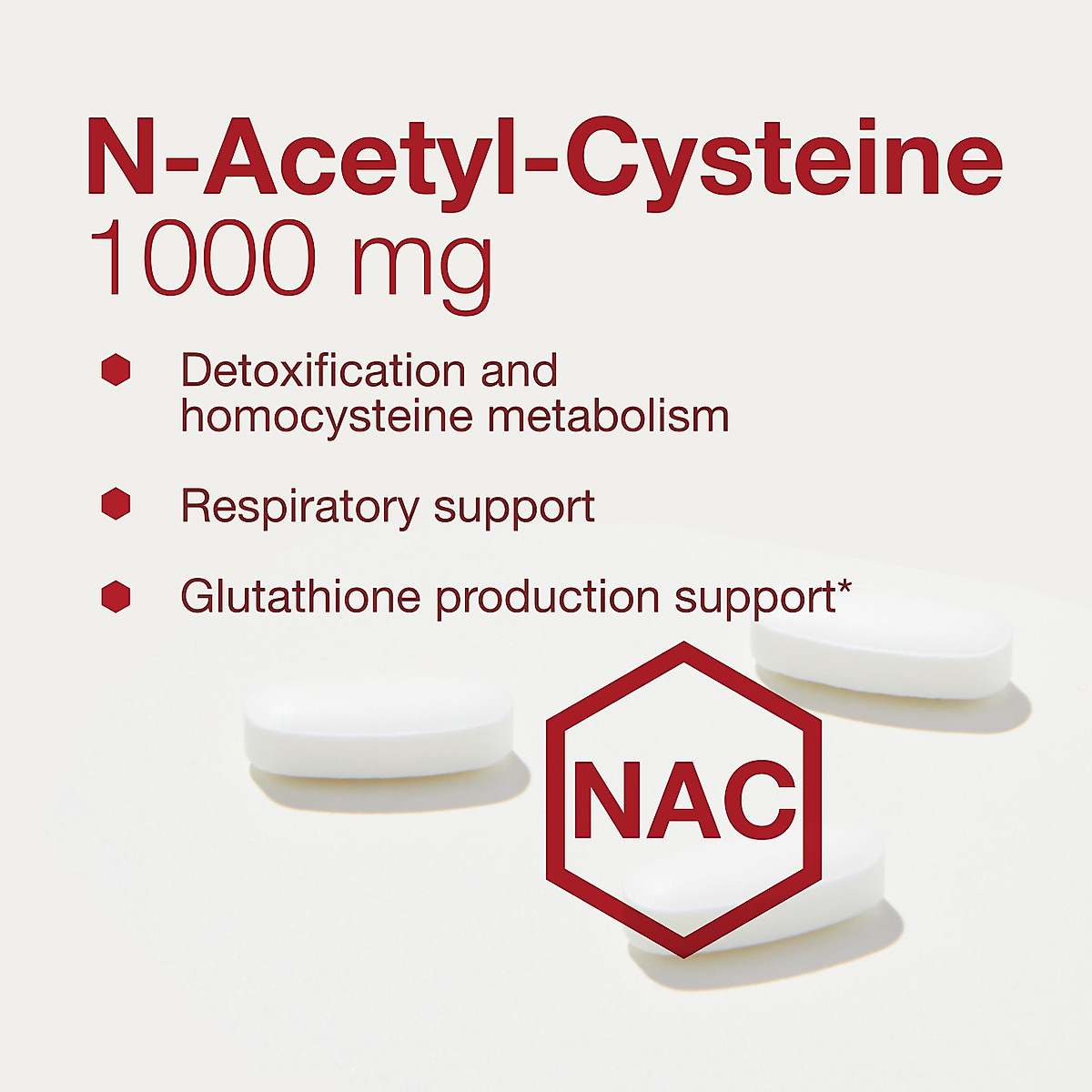 PROTOCOL FOR LIFE BALANCE NAC N-Acetyl Cysteine 1000mg - Glutathione Production & Respiratory Function - 120 Tabs
