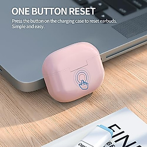 Bluetooth Earbuds, Wireless Earbuds Crystal-Clear Calls with 4 Mic, Bluetooth 5.3 High-Fidelity Stereo Earphones IPX7 Waterproof Half in-Ear Earbuds Headphones for Working Sports