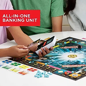 Hasbro Gaming Monopoly Ultimate Banking Edition Board Game for Families and Kids Ages 8 and Up, Electronic Banking Unit (Amazon Exclusive)