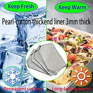 4 PACKS Reusable Insulation Bags Thermal Box Liners,14 x 9.2 x 13.2 in Foil Thermal Box Liners for Takeaway packing insulation， Lunch Box Shopping Bag Insulation Lining Waterproof Insulation Package
