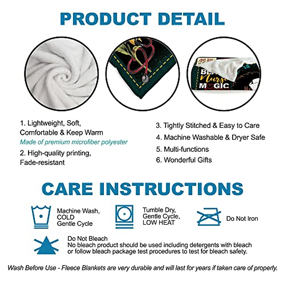 MUCHNEE Nurse Blanket Gift for Women Daughter, Nurse Throw Blanket, Nurse Gifts for Nurses Day, Birthday RN Gifts for New Nurses Nursing Students, Nurse Graduation Gifts, Nurse Practitioner Gifts