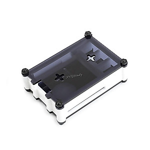 XYGStudy Black/White Acrylic Fully Protection Cover Case for Raspberry Pi 4 Model B, with Cooling Fan (PI4-CASE-B)