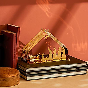 Alessi BM09 GD Bark Crib Christmas Crib in 18/10 Stainless Steel, Gold Plated.