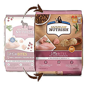 Rachael Ray Nutrish Little Bites Dry Dog Food, Chicken & Veggies Recipe for Small Breeds, 14 Pounds