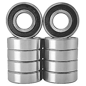 q&p 10 Pieces 6203-2RS Spindle Assembly Bearings Replaces AYP 110485 110485X MTD 741-0124 5321104-85 C3 Lawn Mower Bearing