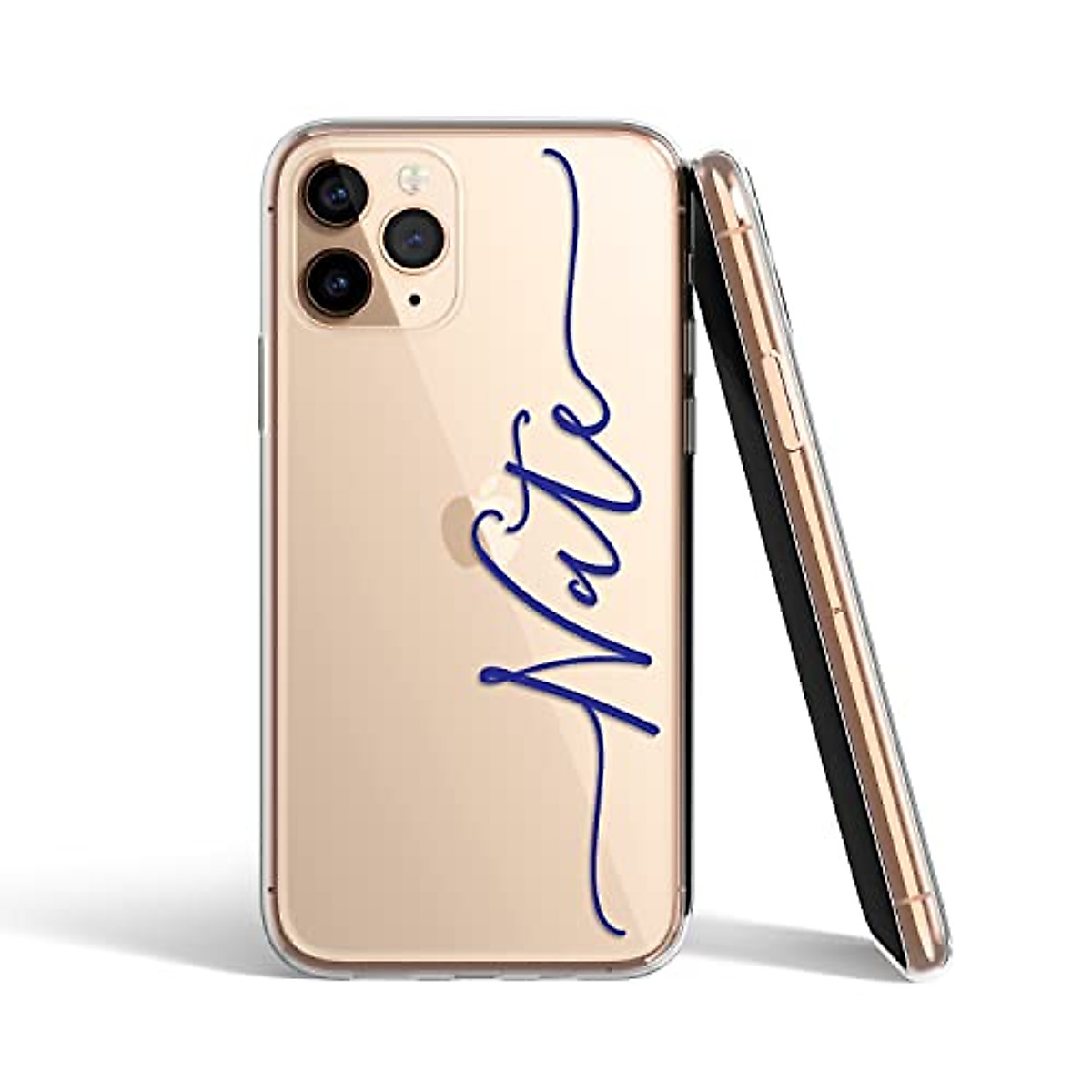 Case Charming Clear Case Personalized Name for iPhone 14 Pro Max 13 mini 12 11 XS XR X 10S 10R 10 8 Plus 7 SE Custom Handwriting Style Slim Flexible Soft Tpu Cover
