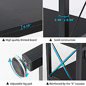 Tribesigns 12 Shelves Bookshelf, Industrial Ladder Corner Bookshelf 9 Cubes Stepped Etagere Bookcase, Rustic 5-Tier Display Shelf Storage Organizer for Home Office (Black)