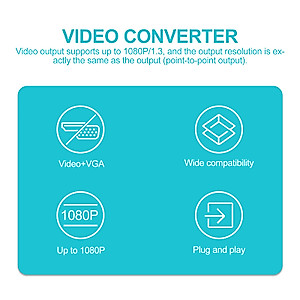 Milisten 6pcs vga cable Video Cable Adapter Video Output Adapter High- definition Cable Adapter Converter Adapter Cable High-definition Cable Adapter white abs conversion line 1080p