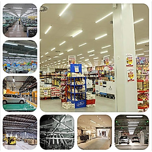 FALANFA R17D 8 Foot Bulb Light,270 Degree V Shaped LED Replacement for Fluorescent Fixtures,T8 6000K Cool White,Clear Cover,85V-265V, Dual-Ended,Rotatable HO Base (Pack of 12)