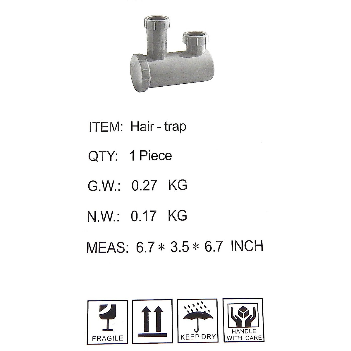 Salon Shampoo Bowl Hair Trap UPC Certified