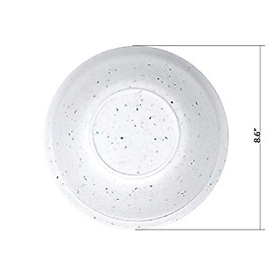 Zak Designs Confetti Mixing Bowl Set, Nesting Bowls for Space Saving Storage, Made with Durable Eco-Friendly Melamine, Great for Prepping and Serving Food (Mint & White, 4pcs, BPA-Free)