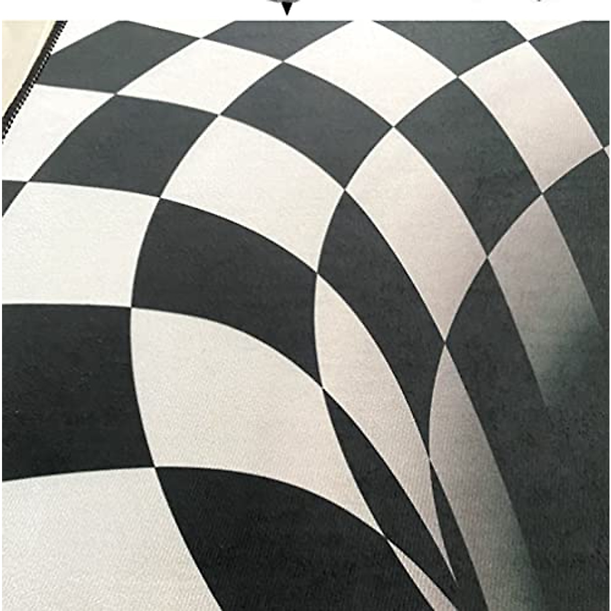 Wttfc Halloween 3D Optical Illusion Area Rugs, Carpet Doormat Checkerboard Trap Flannel Rugs, Doormat Stereo Vision Zebra Non-Slip 3D Visual Rugs for Room Decor,60×90cm