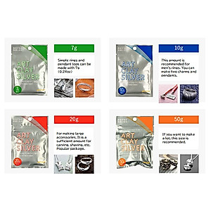 Art Clay Silver 20g (0.7oz) Sterling Silver Clay A-274 Total 2 Pieces 40g (1.41oz) Japan Import with Original Stylus Ballpoint Touch Pen
