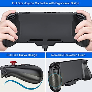 NinjaPlusOX Switch Controller for Nintendo Switch, Switch Pro Controller Wired Connection With Gyro Sensor, Double Vibration and Screenshot Functions, 6 PCS Replacement Joystick Caps