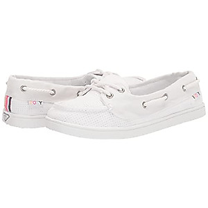 Roxy Women's Ahoy Slip On Boat Shoe Sneaker, White, 7