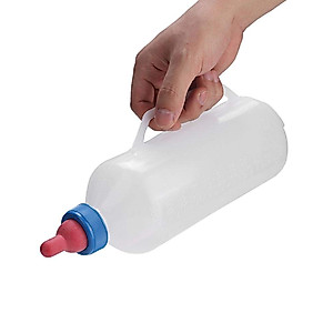 1L Baby Lamp Milk Feeder Bottle, Little Goat Calf Sheep Feeding Nursing Bottle Cup with Handle