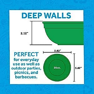 Re Play Made in USA Recycled Products - Set of 4-9" Heavy Duty Environmentally Friendly Dining Plates and 20 oz. Bowls, Great for Outdoor, Camping, Party, Tailgating or Everyday Dining - Sand