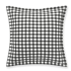 Eddie Bauer - Euro Sham Set, 2pc Cotton Bedding with Hidden Zipper Closure, Stylish Plaid Home Decor (Kingston Charcoal, 26" x 26")