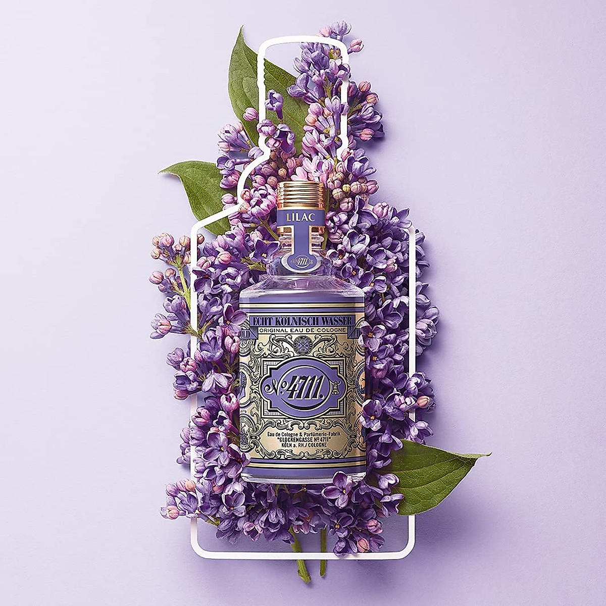 4711 Floral Collection Lilac for Unisex Eau de Cologne Spray, 3.4 Ounce