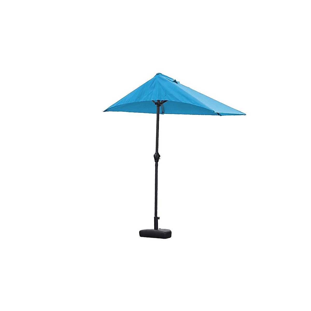 Whiteline Modern Outdoor Living UM1696-BLU Asher 9' Side Wall Umbrella in Blue,Manual Handle,Base Sold Separately