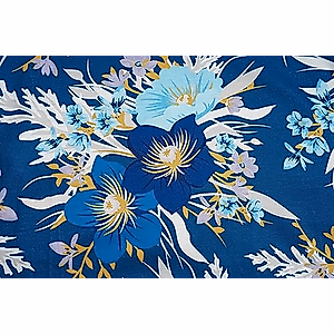 Vozanet Women's V Neck Sexy Pajamas Capri Sets Full Printed Flowers Ladies Sleepwear V Neck Floral Nighty XL to 5XL, Blue, 4X-Large