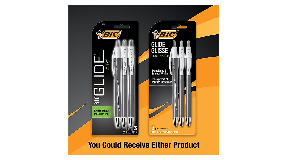 BIC Glide Exact 0.7mm Fine Point Black Pen - Precise Lines