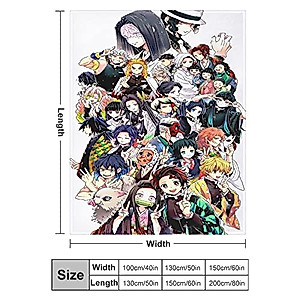 Anime Blanket Lightweight Bedding Super Soft Flannel Throw Blankets for Bed Living Room Couch Sofa for Kids Adults 50"x40"