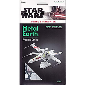 Fascinations Metal Earth Premium Series Star Wars X-Wing Starfighter in Color 3D Metal Model Kit