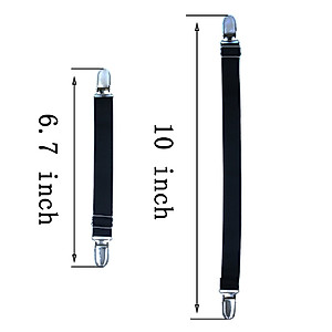 Loosco [4 Packs Elastic Adjustable Women's Boot Straps Pant Stirrups with Extra Heavy Sturdy Clip