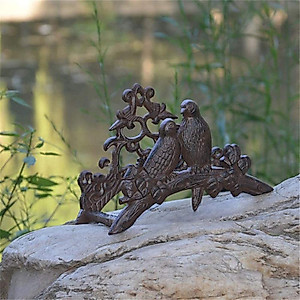 Cast Iron Wrought Iron Bird European Style Pipe Rack Antique Metal Garden Yard Decorative Rustic Hose Hanger Wall Mounted Hose Butler Garden Hose Storage Device Decoration Cast Iron Doorbell Decorati