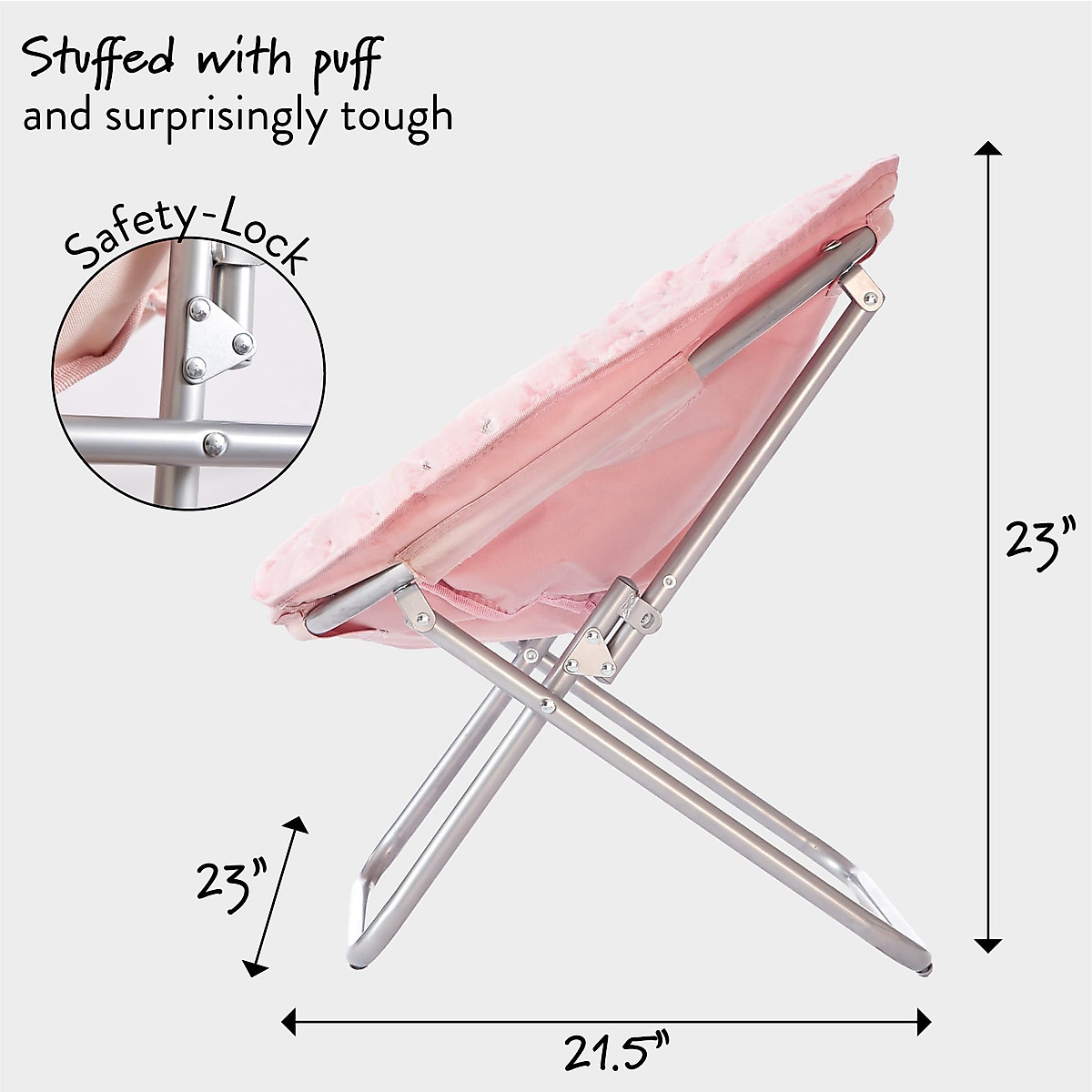 Heritage Kids Sequin Saucer Chair, Pink