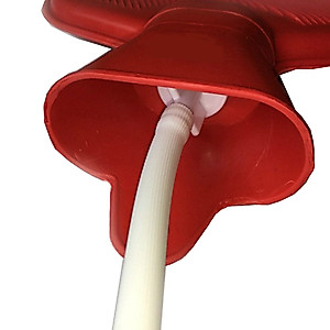 Enema Bag Clean Anal Silicone Douche for Men Women BPA Free (2 Quart) Hot Water Bottle - Coffee, Shower, Douche & Home Adult Enema Kit (Red)