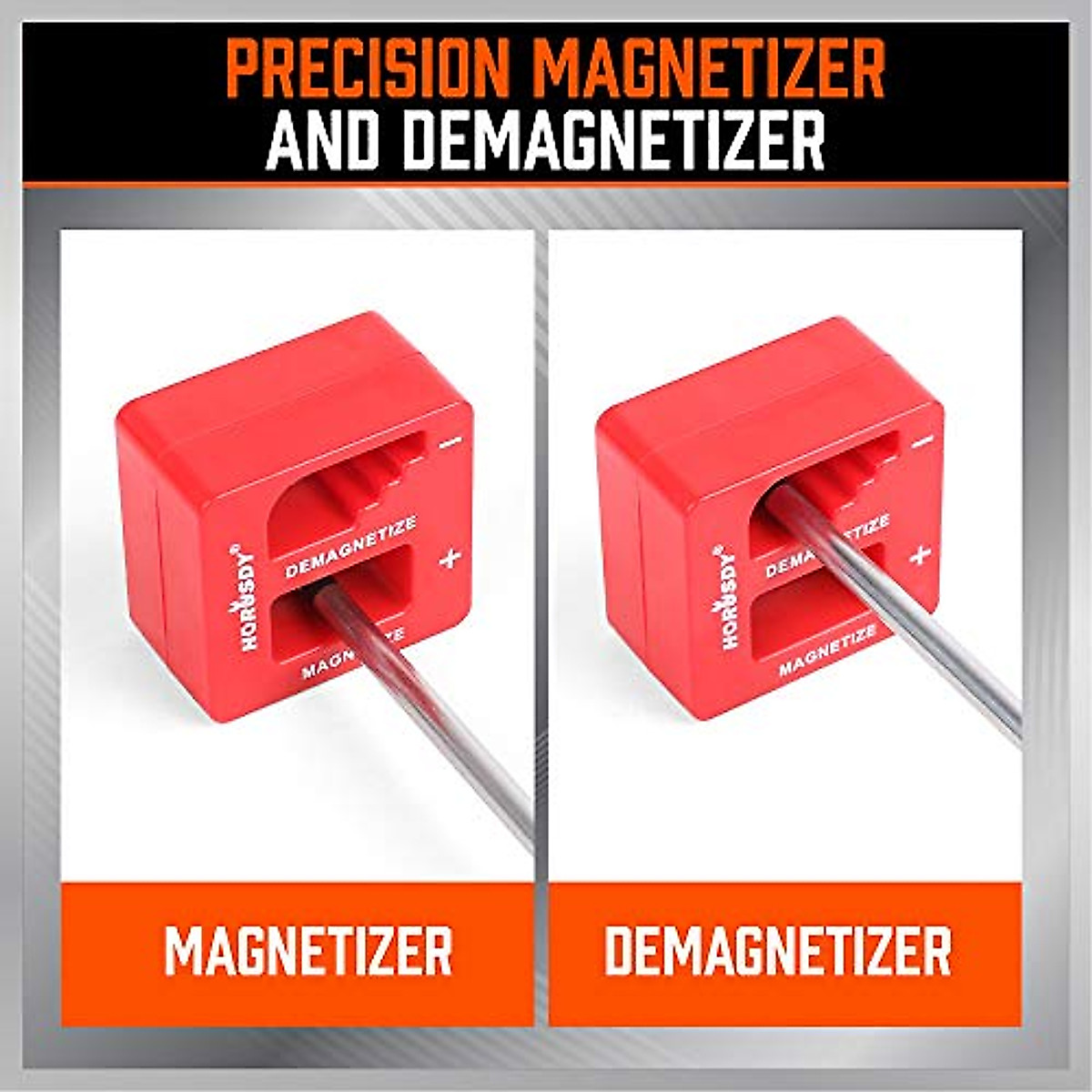 HORUSDY Tools for Men | 102-Piece Magnetic Screwdriver Set with Plastic Racking, Includs Precision screwdriver and Magnetizer Demagnetizer DIY Tools for Men Tools Gift