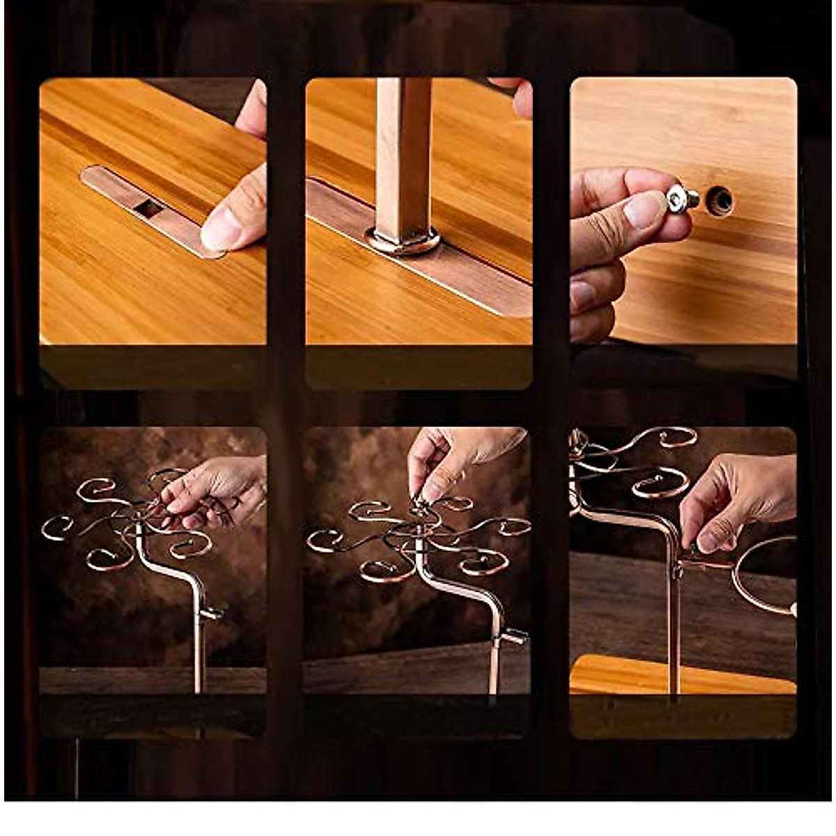 NILICAN Wine Glass Holder Stemware Racks Kitchen Bar Table Decoration Metal Drying Rack Cutlery Storage Rack